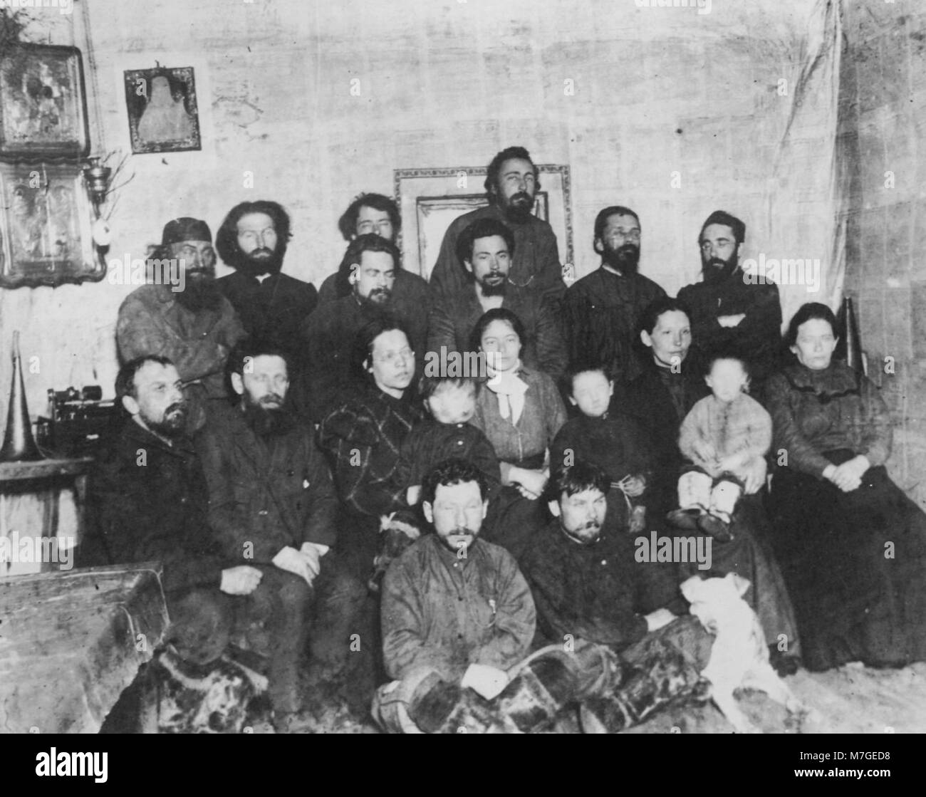 A Russian photograph from around 1895 depicting political prisoners ...