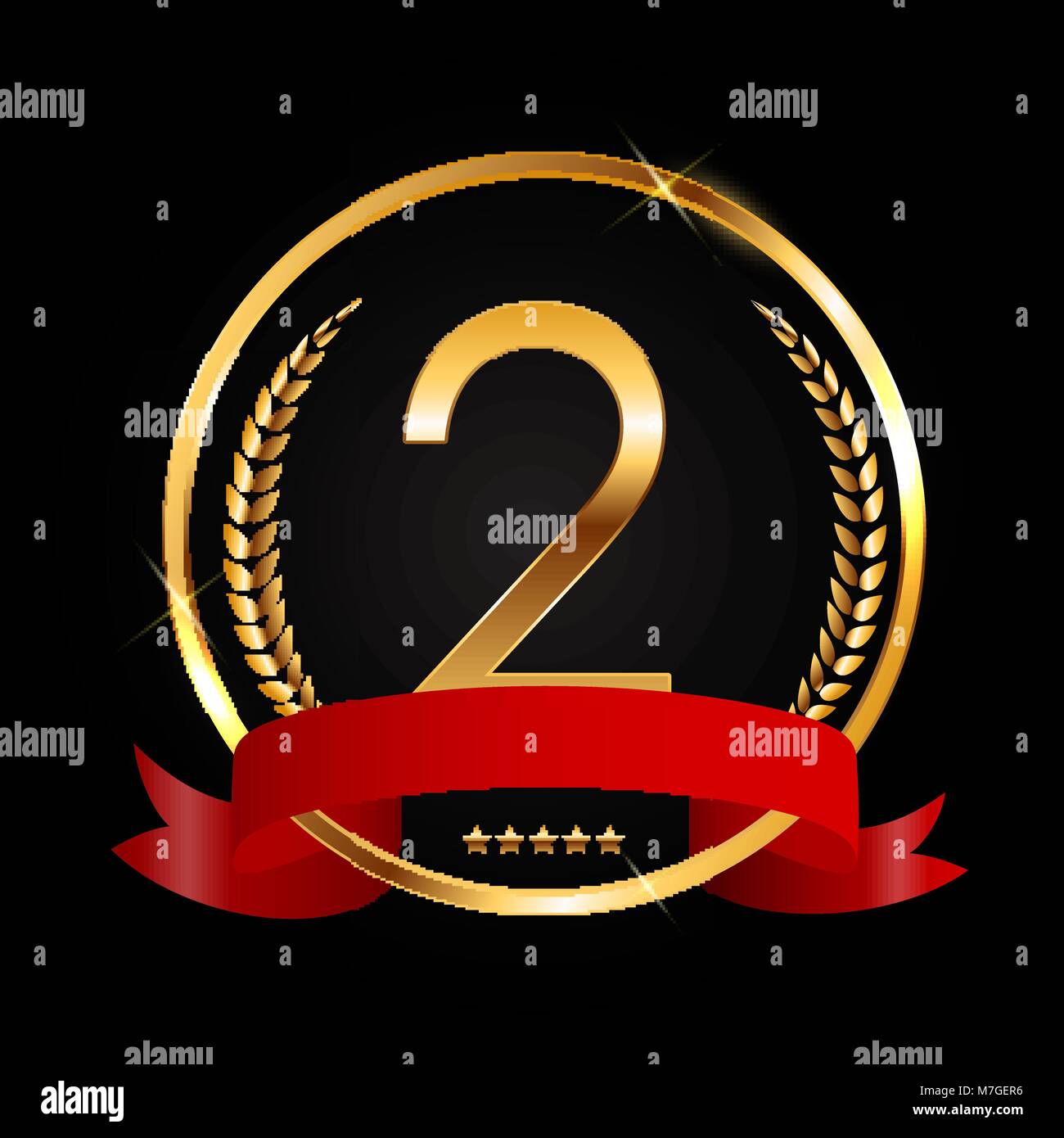 Template Logo 2 Years Anniversary Vector Illustration Stock Vector ...