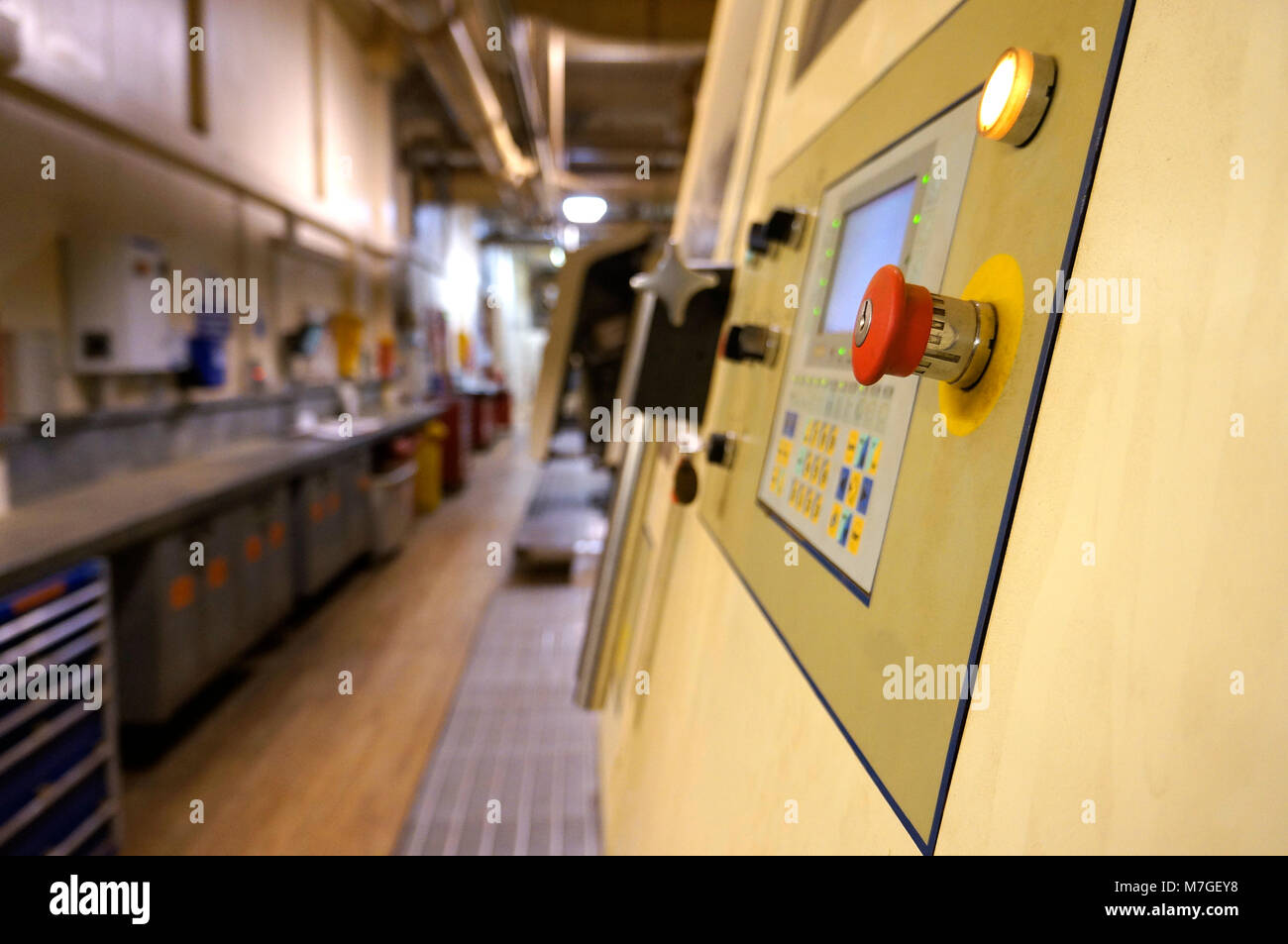 Tobacco cutting machine control panel Stock Photo - Alamy