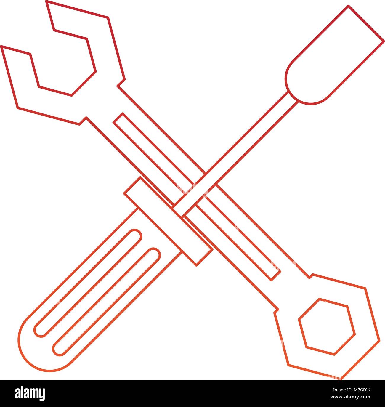 tools crossed symbol vector illustration graphic design Stock Vector ...