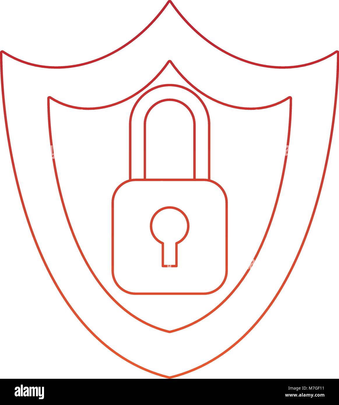 Shield security symbol vector illustration graphic design Stock Vector ...