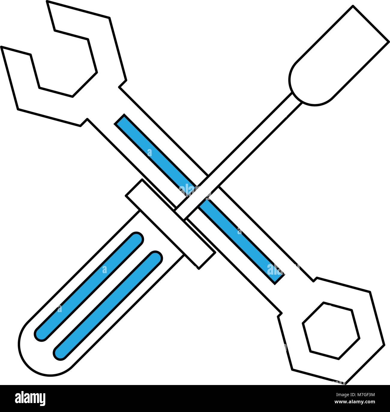 tools crossed symbol vector illustration graphic design Stock Vector ...