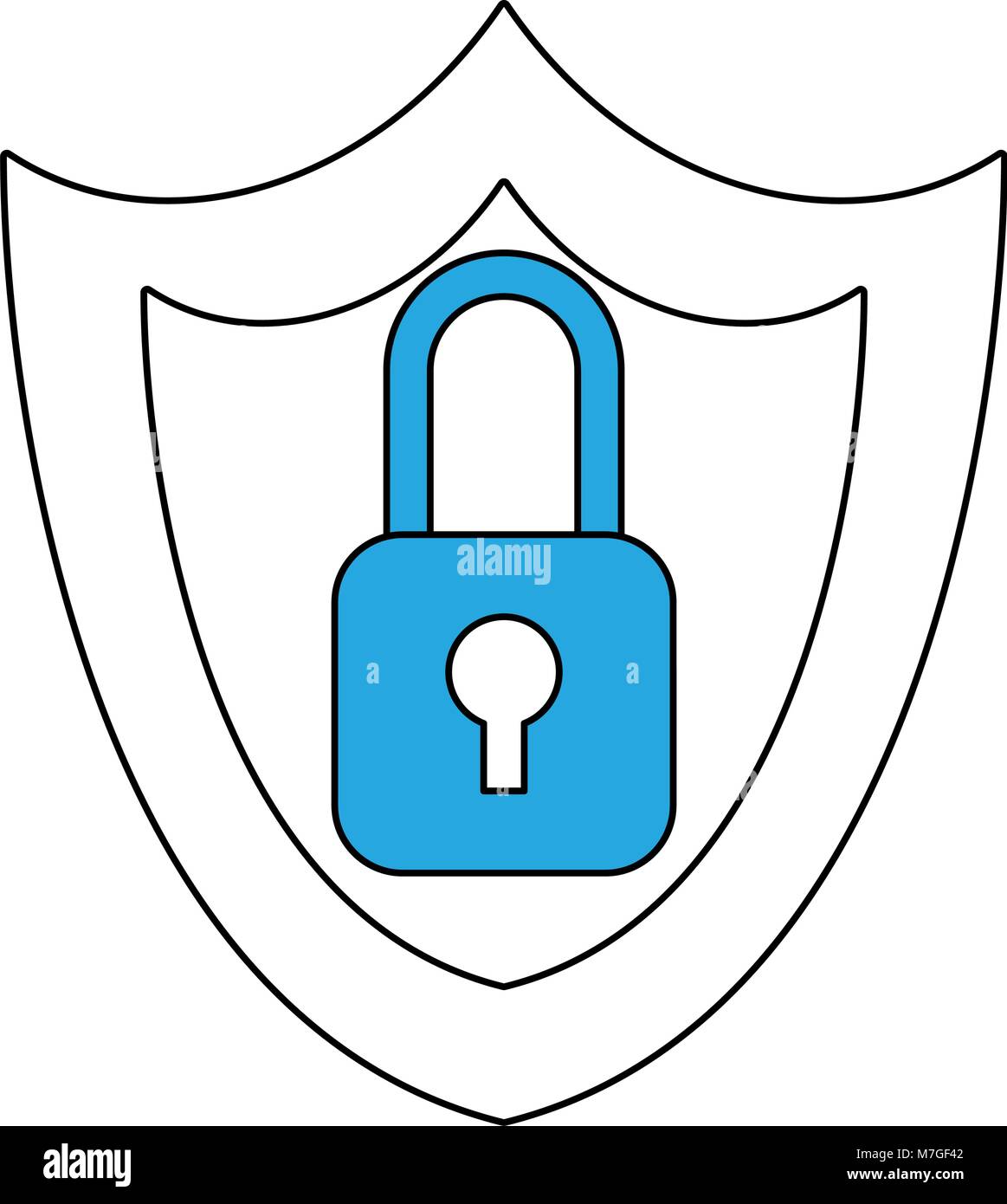 Shield security symbol vector illustration graphic design Stock Vector ...