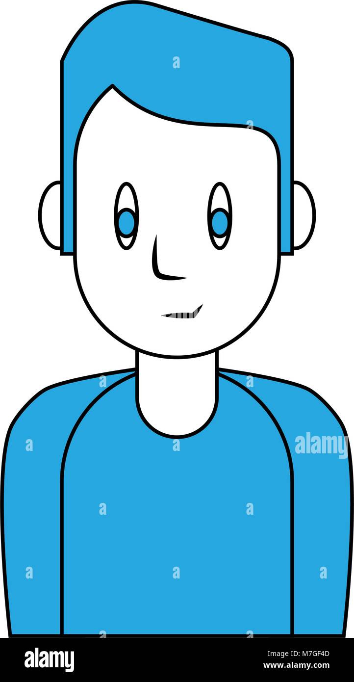 Young man cartoon vector illustration graphic design Stock Vector Image ...