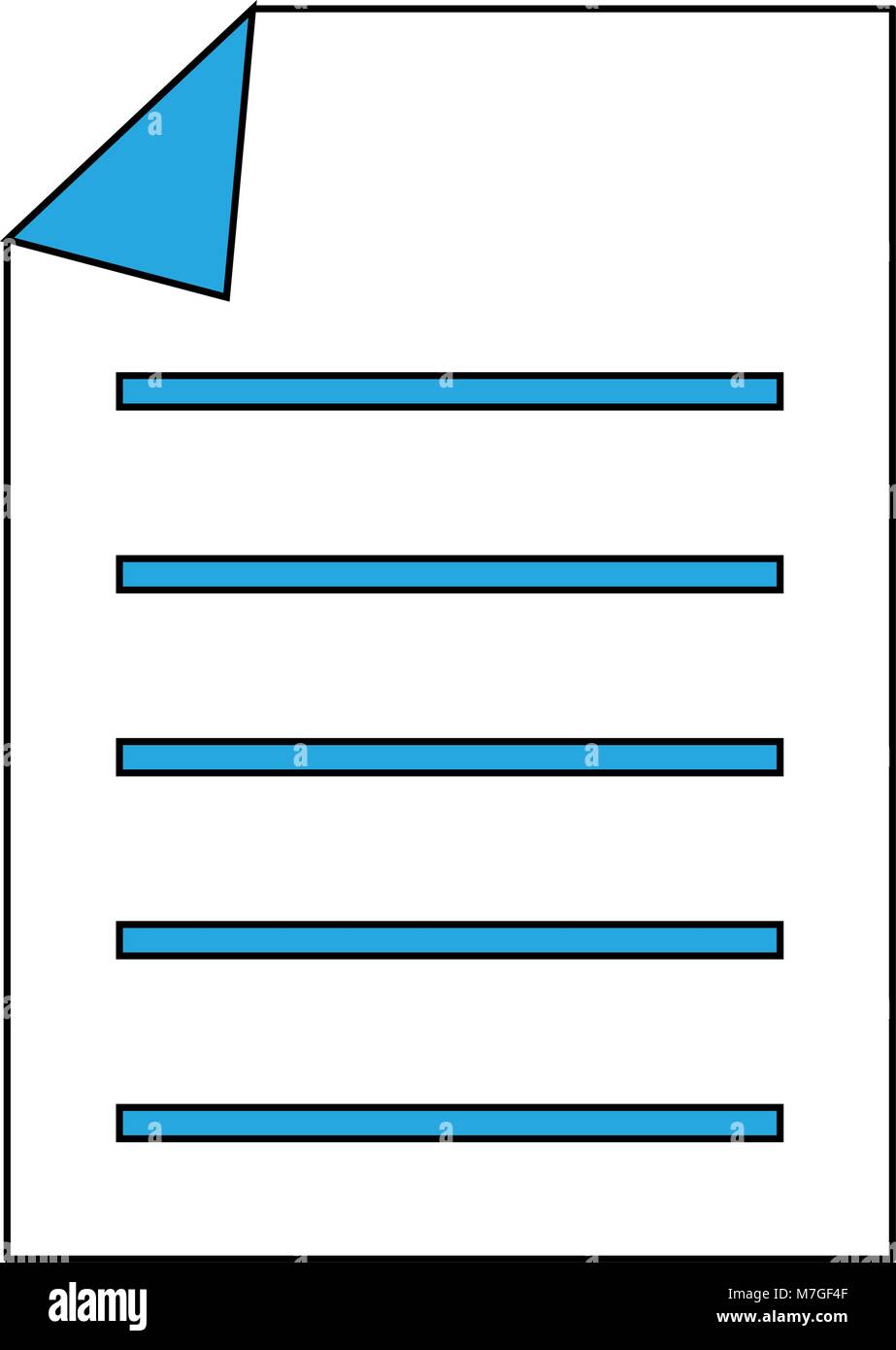 Sheet with bent corner vector illustration graphic design Stock Vector ...