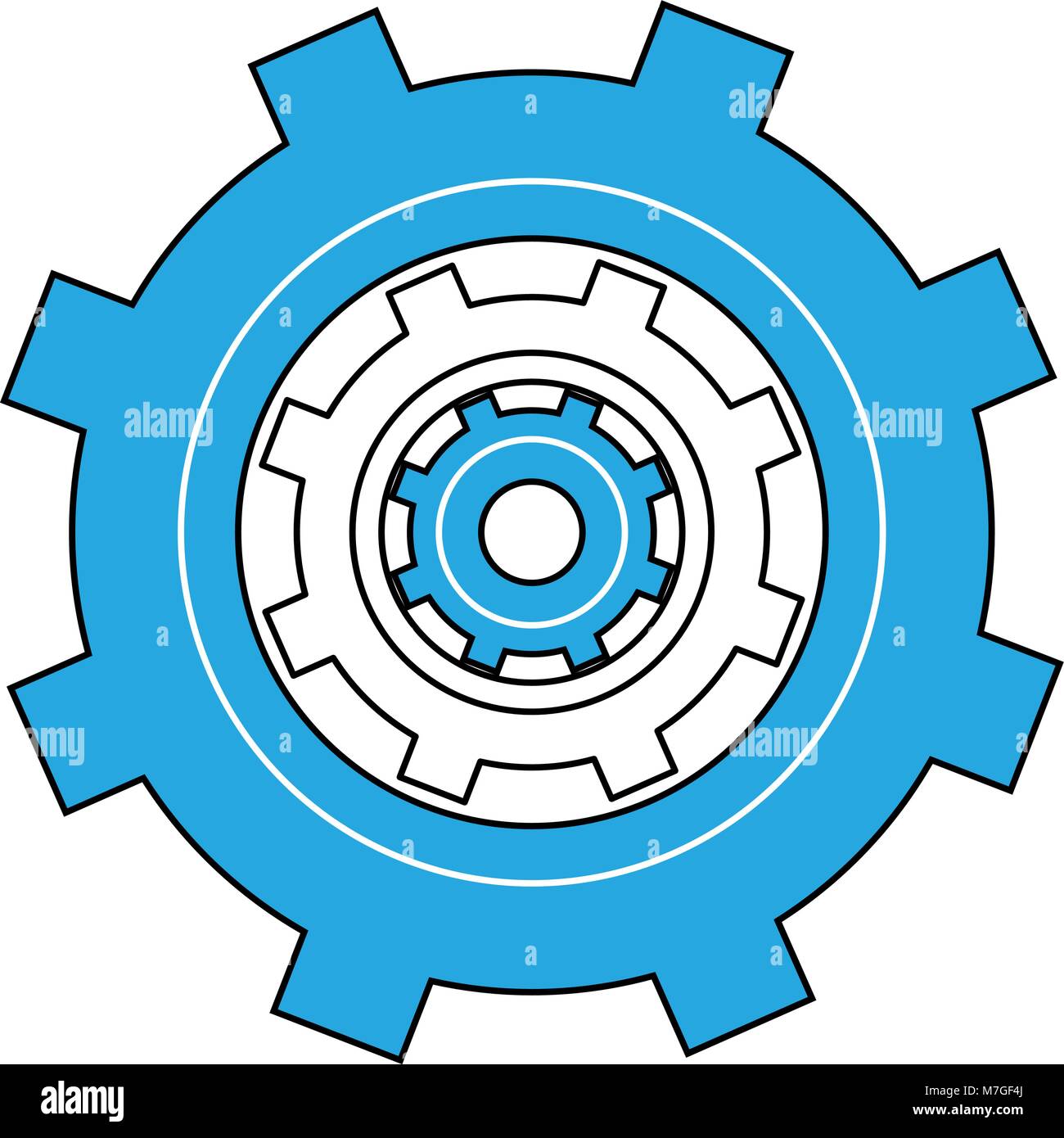 Gear machinery symbol vector illustration graphic design Stock Vector ...