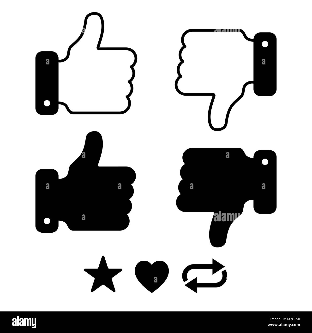 Like and Dislike Buttons Stock Vector Image & Art - Alamy