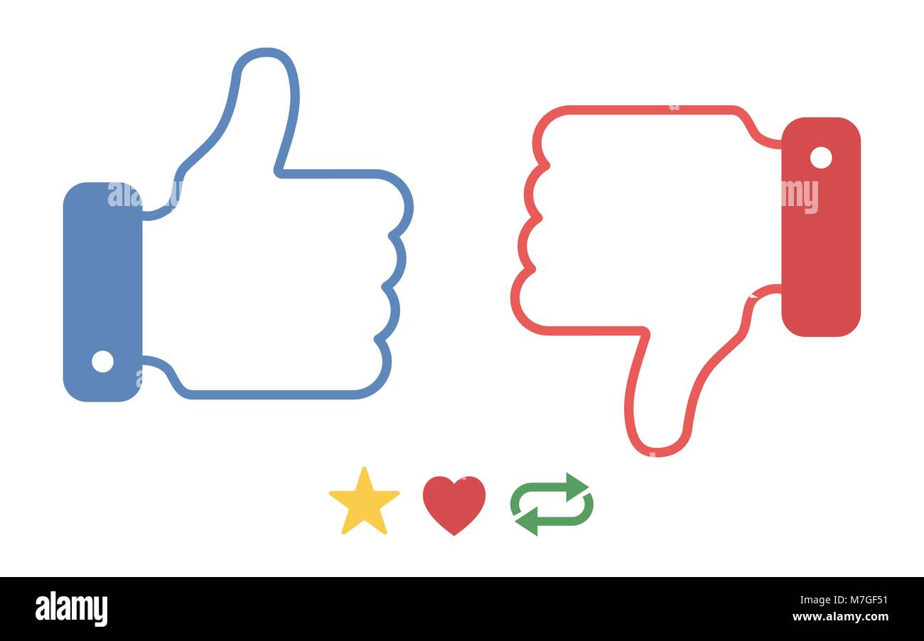 Like and Dislike Buttons Stock Vector Image & Art - Alamy