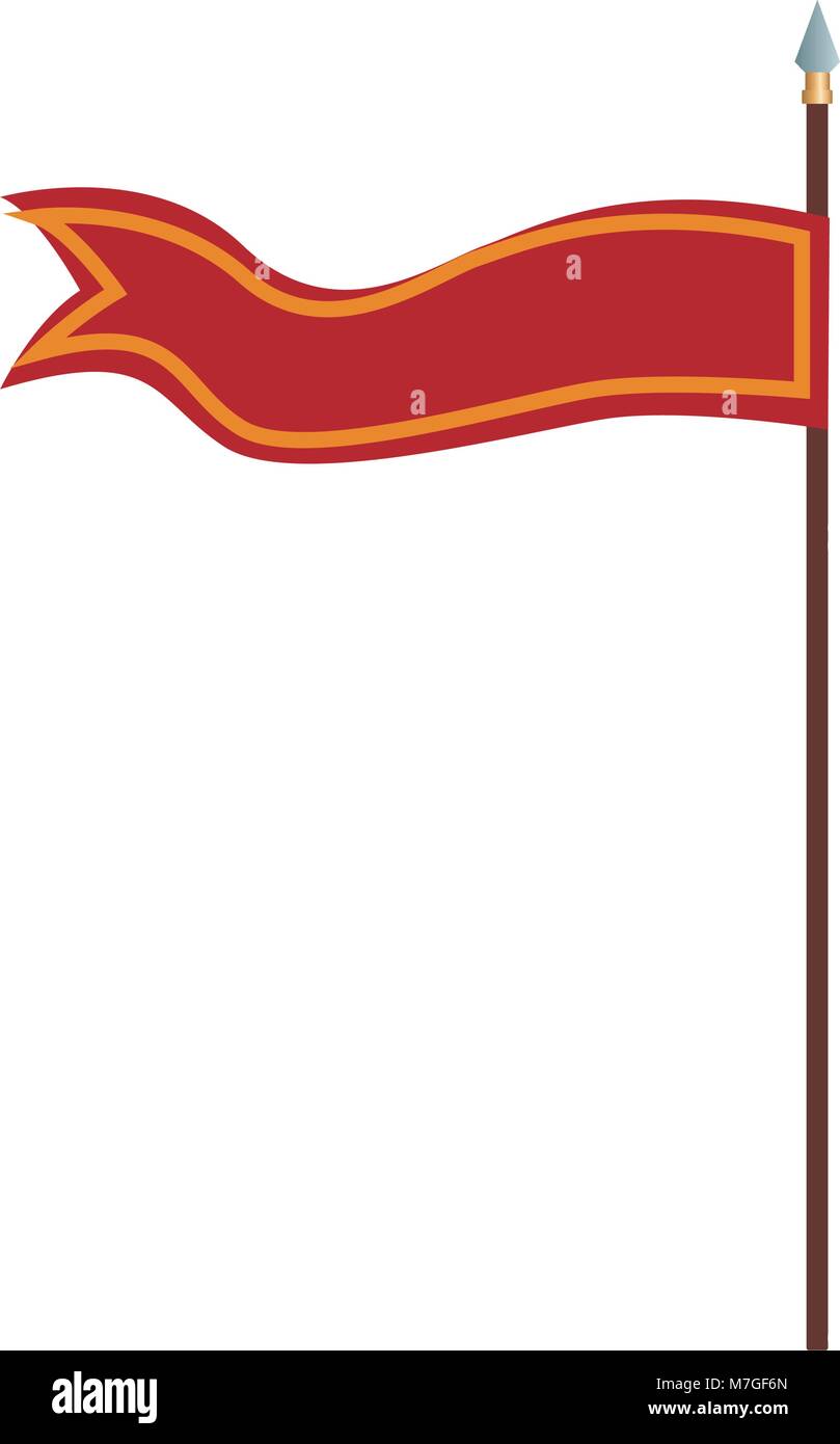 Medieval flag isolated vector illustration graphic design Stock Vector ...