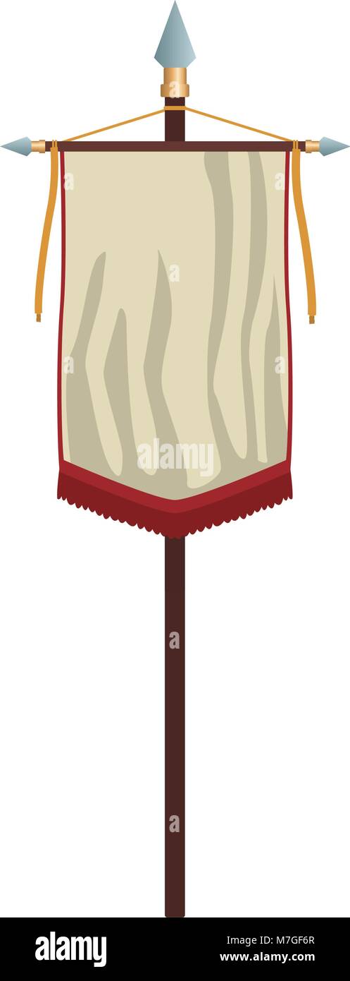 Medieval flag isolated vector illustration graphic design Stock Vector ...