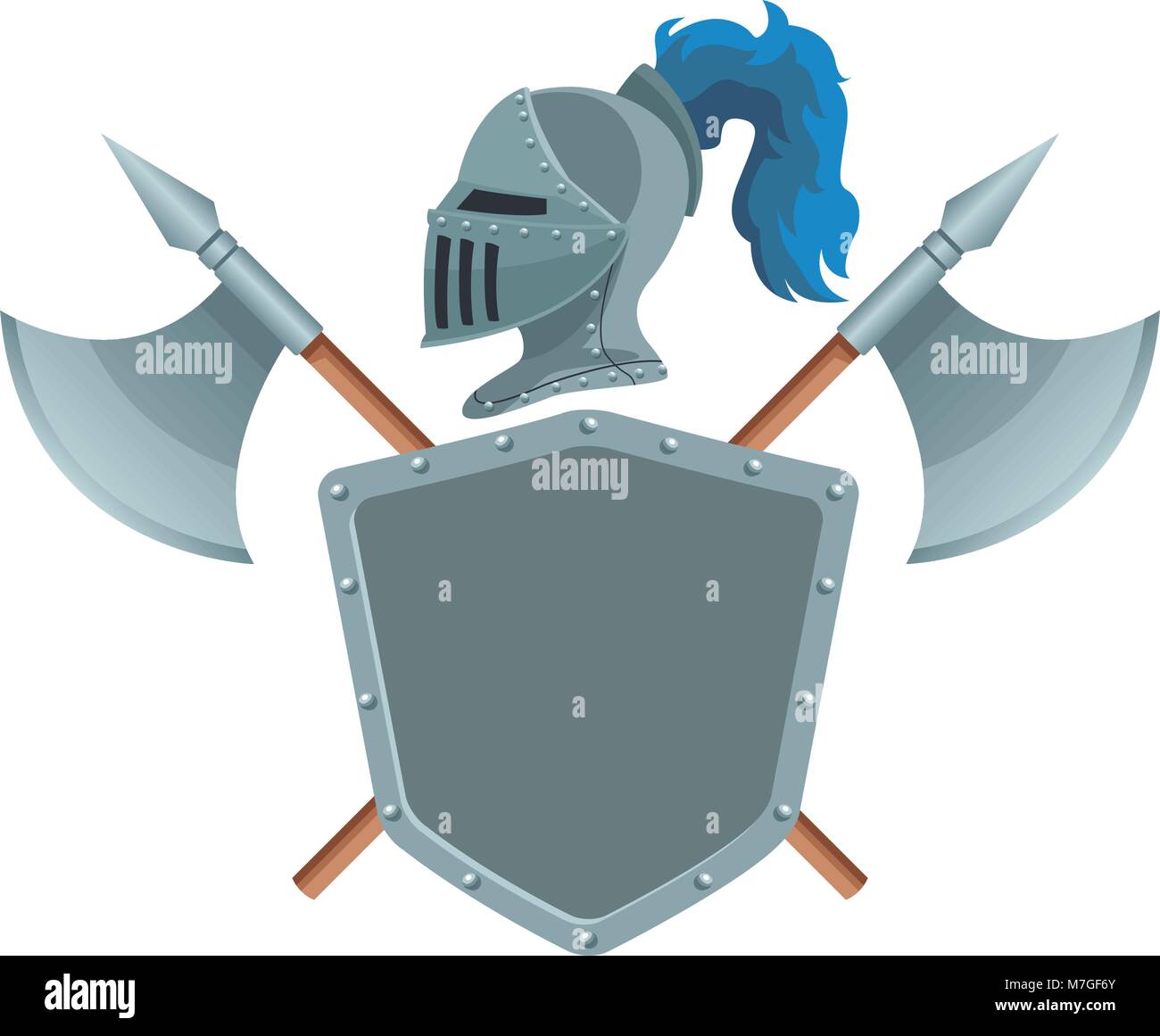 Medieval emblem with shield vector illustration graphic design Stock ...