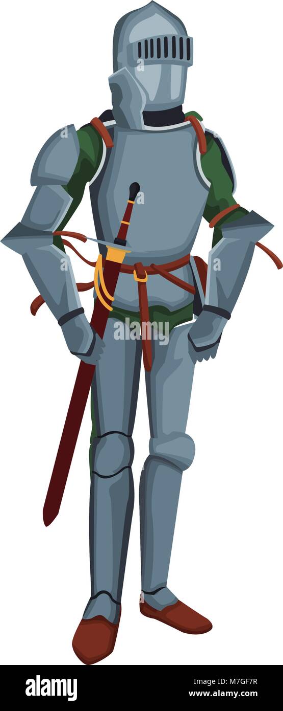 Medieval warrior cartoon vector illustration graphic design Stock ...