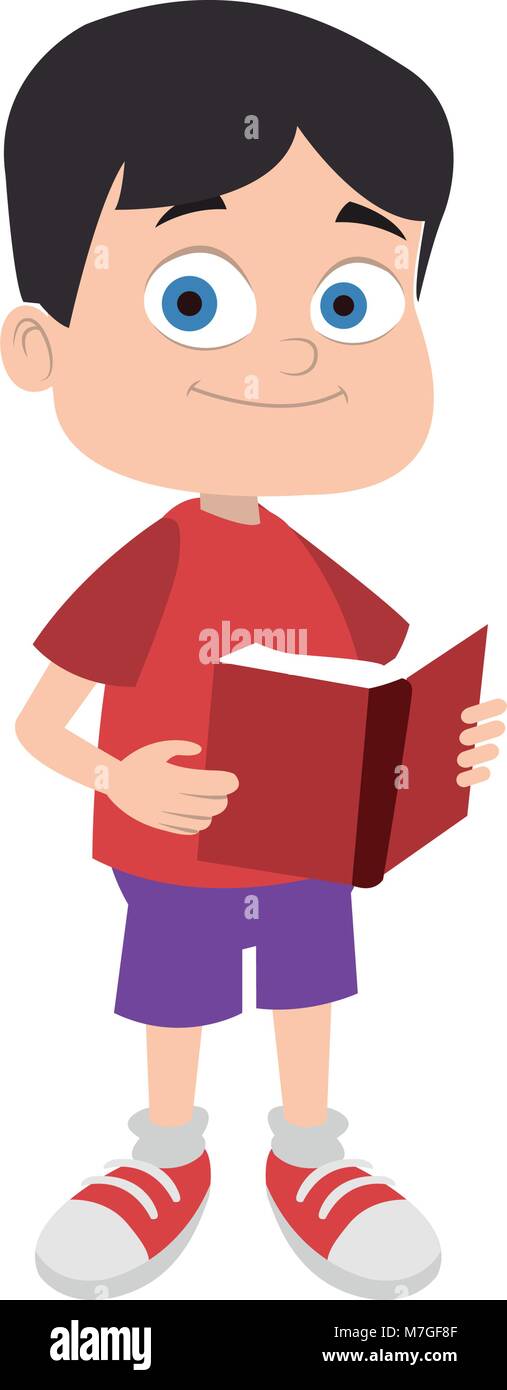 Cute school boy cartoon vector illustration graphic design Stock Vector ...