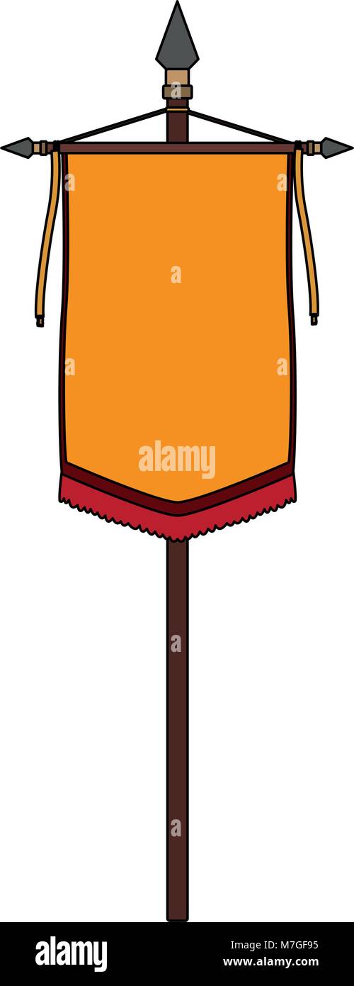 Medieval flag isolated vector illustration graphic design Stock Vector ...
