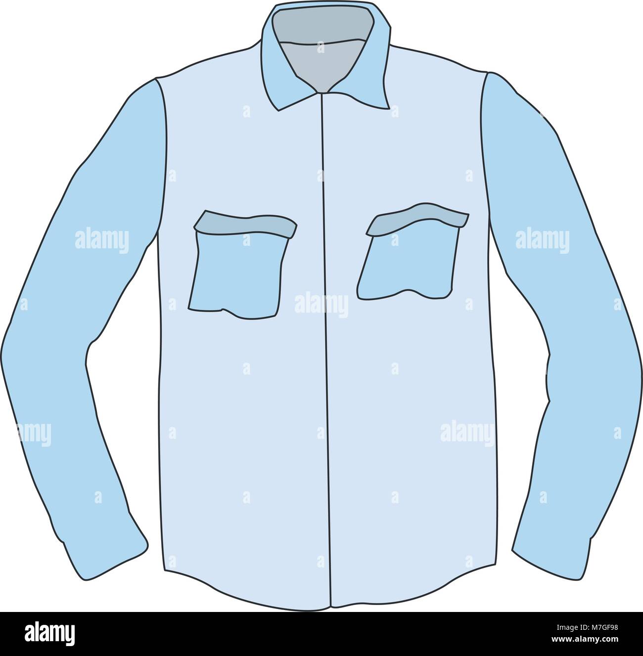 Wrinkled male shirt vector illustration graphic design Stock Vector ...