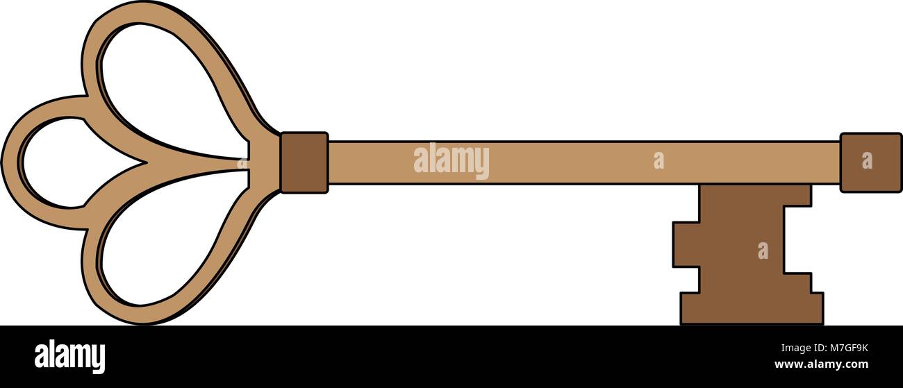 Medieval key symbol vector illustration graphic design Stock Vector ...