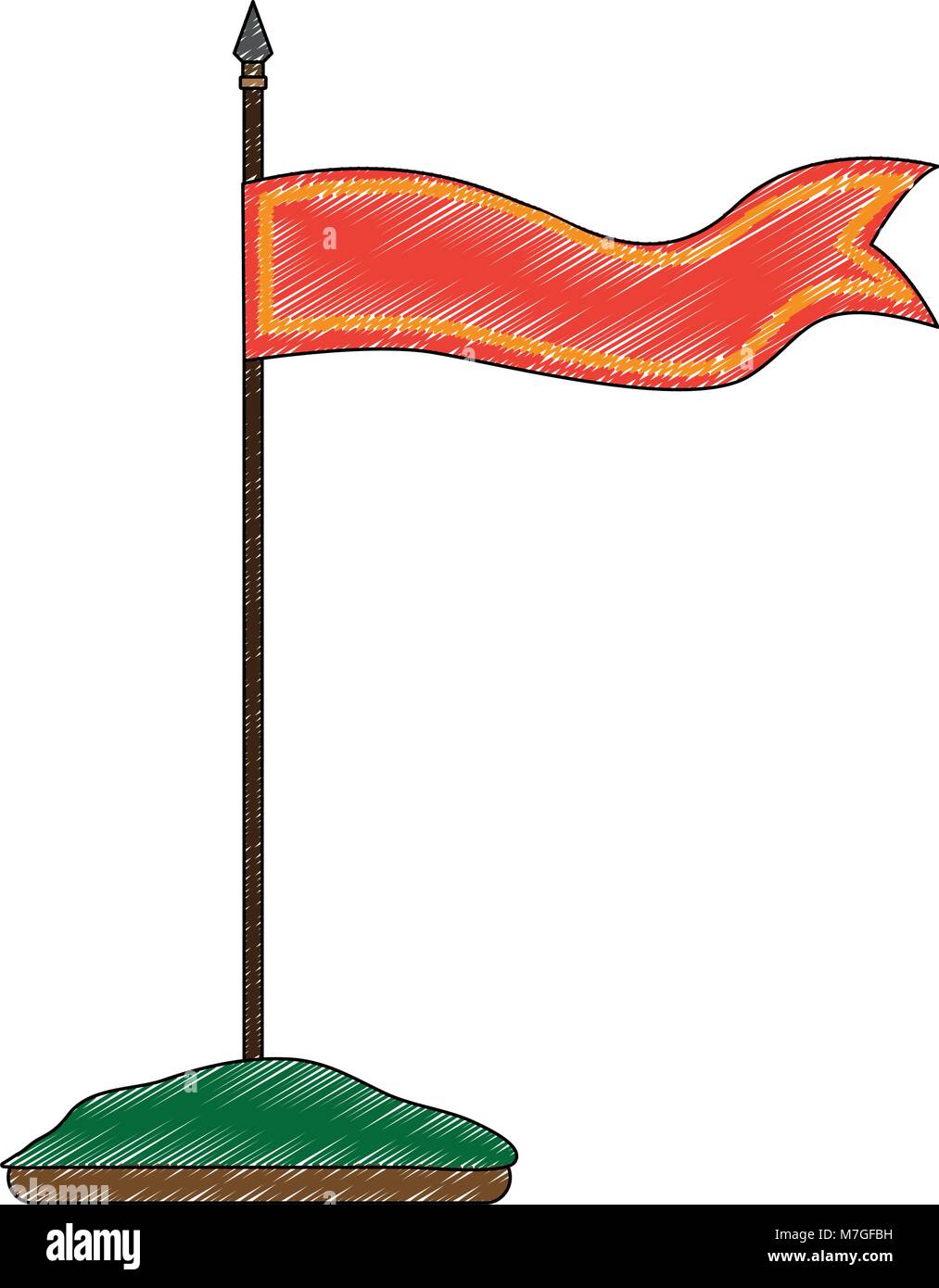 Medieval flag isolated vector illustration graphic design Stock Vector ...