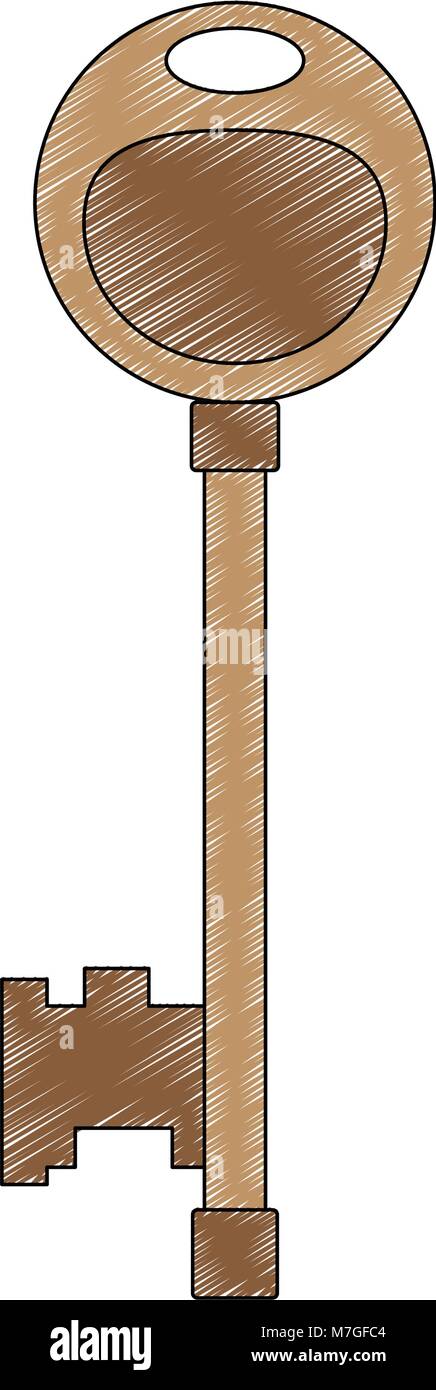 Medieval key symbol vector illustration graphic design Stock Vector ...