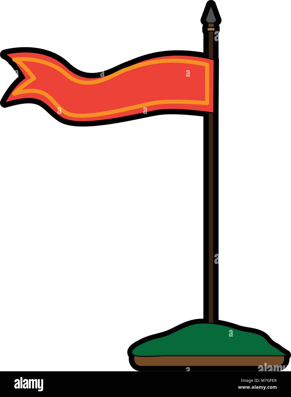 Medieval flag isolated vector illustration graphic design Stock Vector ...