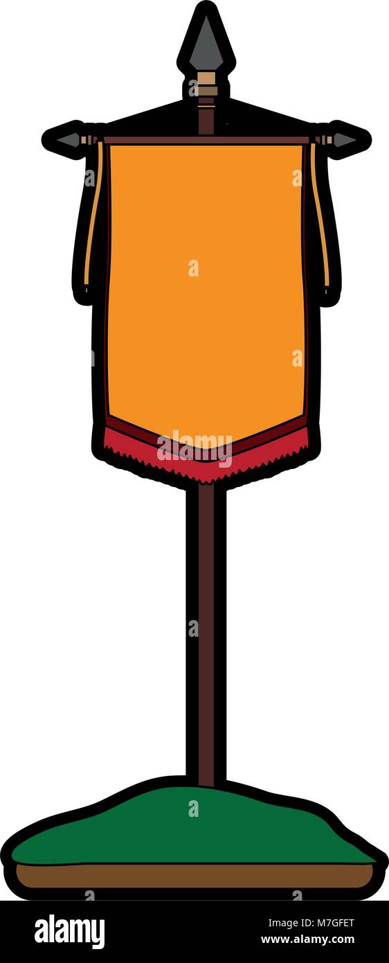 Medieval flag isolated vector illustration graphic design Stock Vector ...