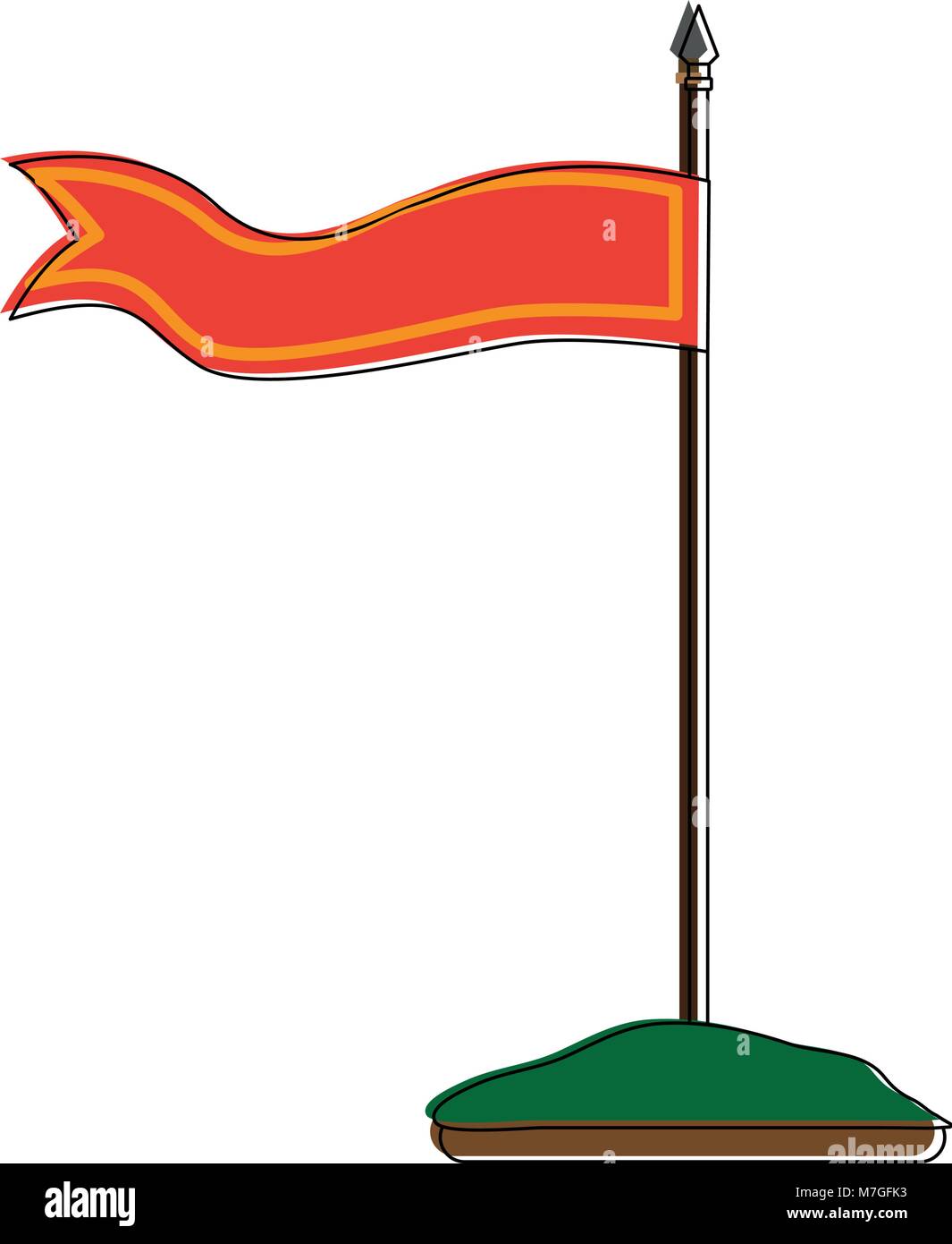 Medieval flag isolated vector illustration graphic design Stock Vector ...