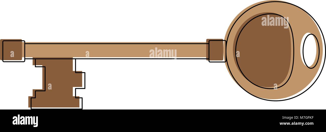 Medieval key symbol vector illustration graphic design Stock Vector ...