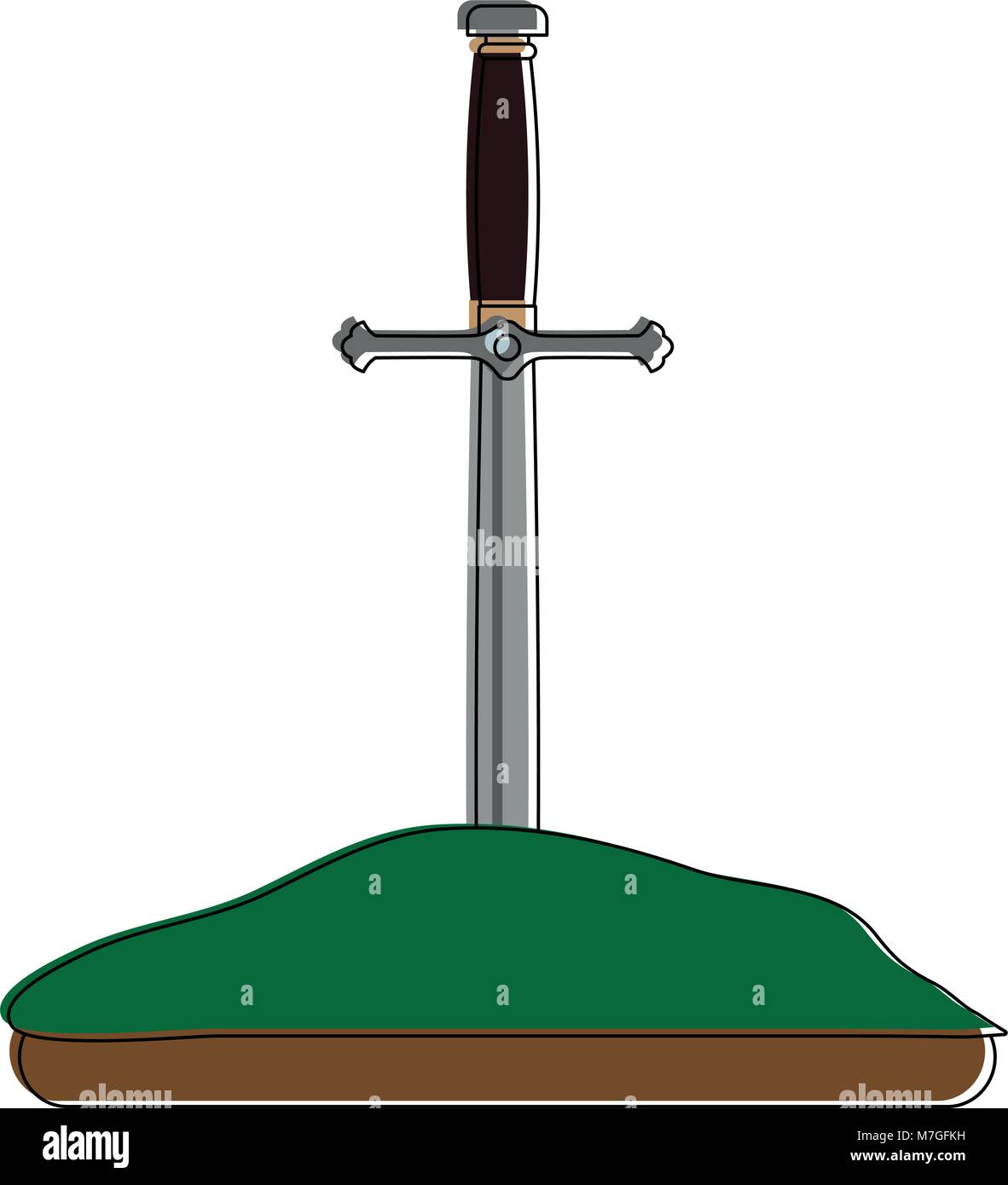 Sword medieval weapon vector illustration graphic design Stock Vector ...