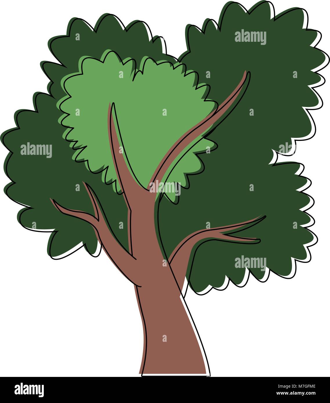 Tree cartoon isolated vector illustration graphic design Stock Vector ...