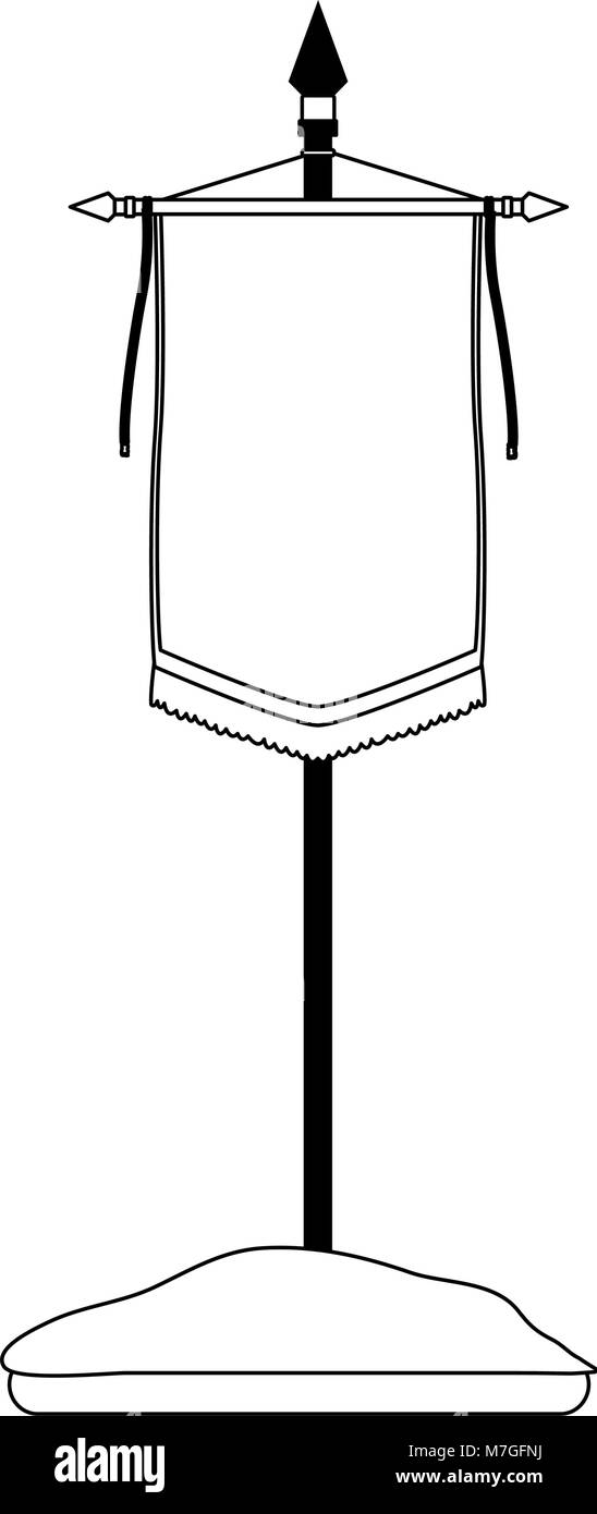 Medieval flag isolated vector illustration graphic design Stock Vector ...