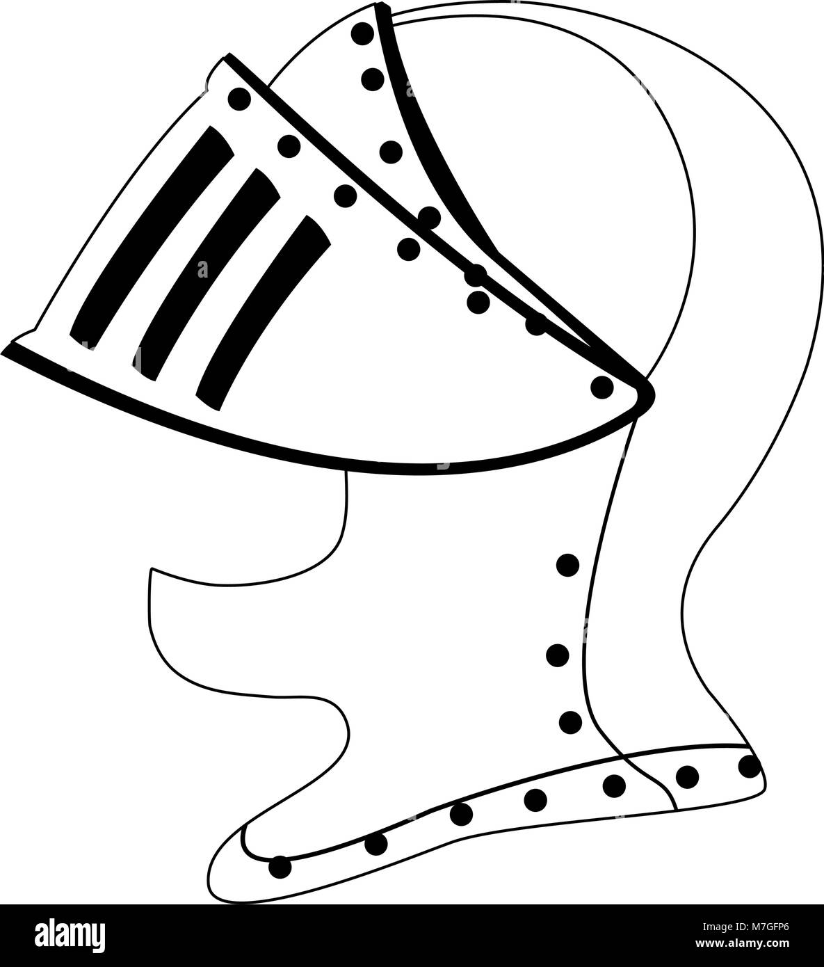 Medieval warrior helmet vector illustration graphic design Stock Vector ...