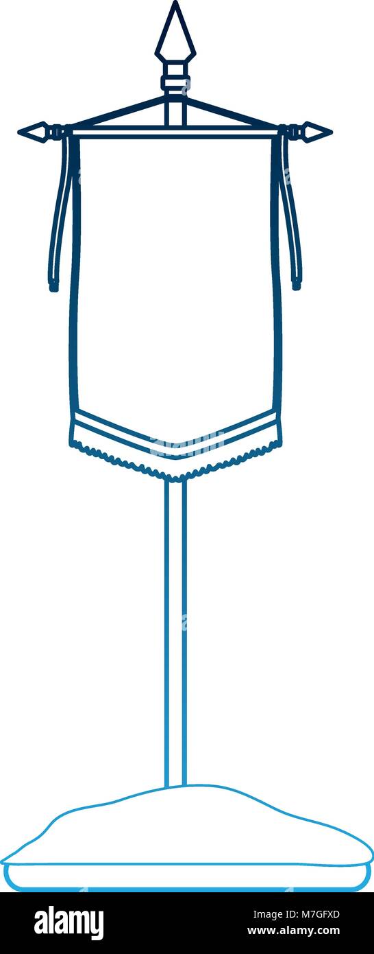 Medieval flag isolated vector illustration graphic design Stock Vector ...