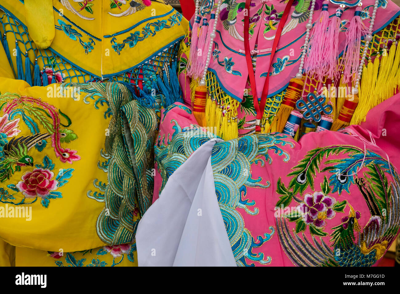 People in traditional chinese silk clothes during celebration Chinese ...