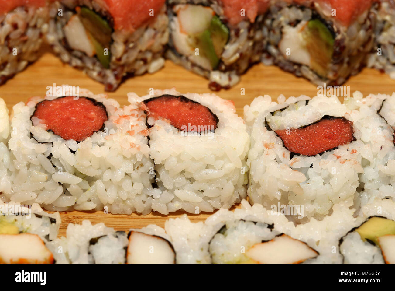 Japanese fusion sushi Stock Photo - Alamy