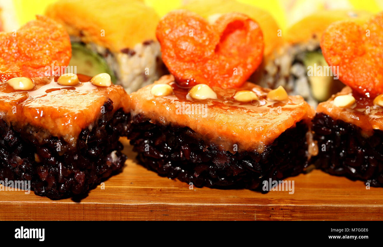 Japanese fusion sushi Stock Photo - Alamy