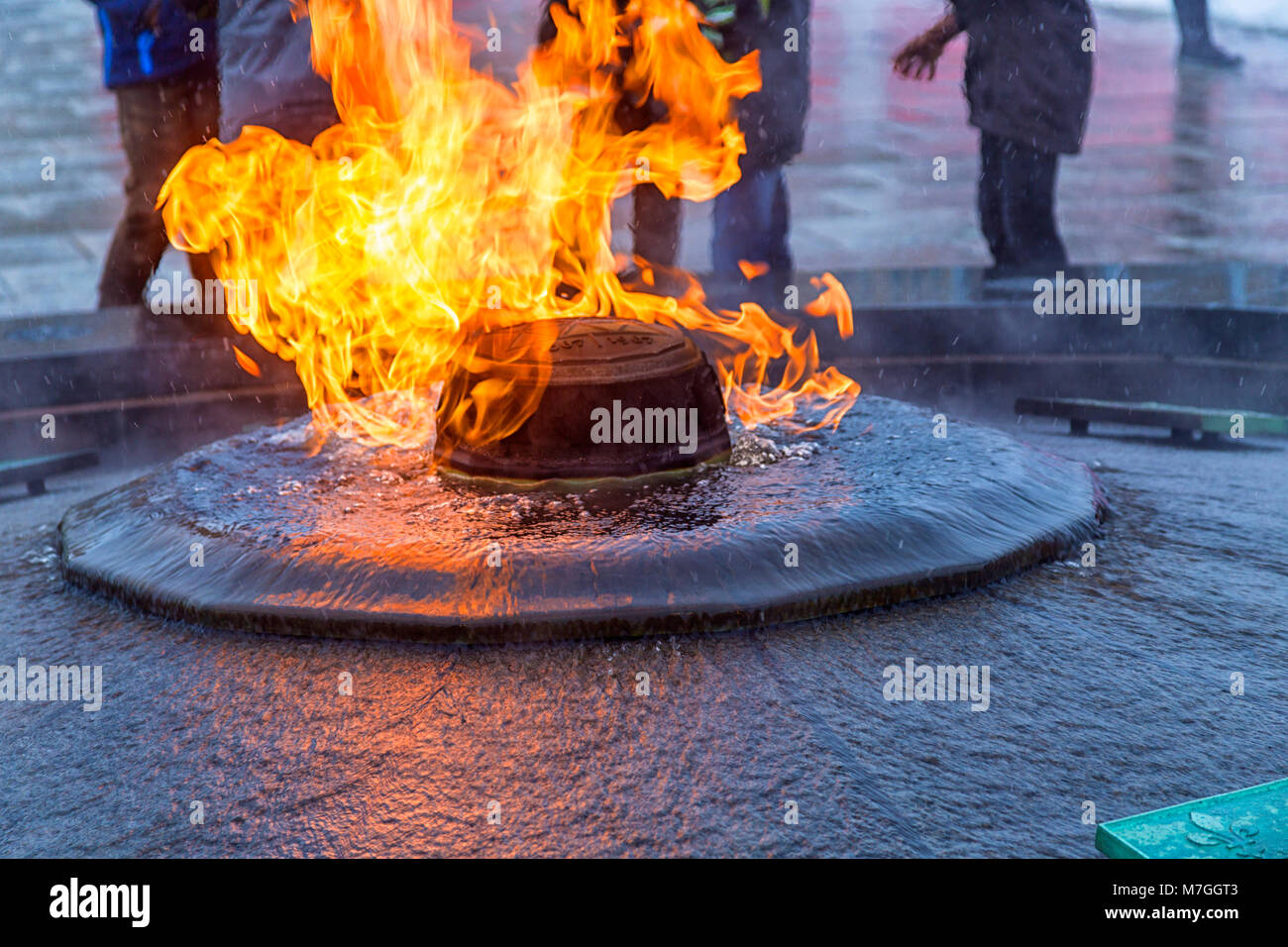 Parliament Hill in Ottawa, Ontario, Canada, Centennial Flame Stock ...