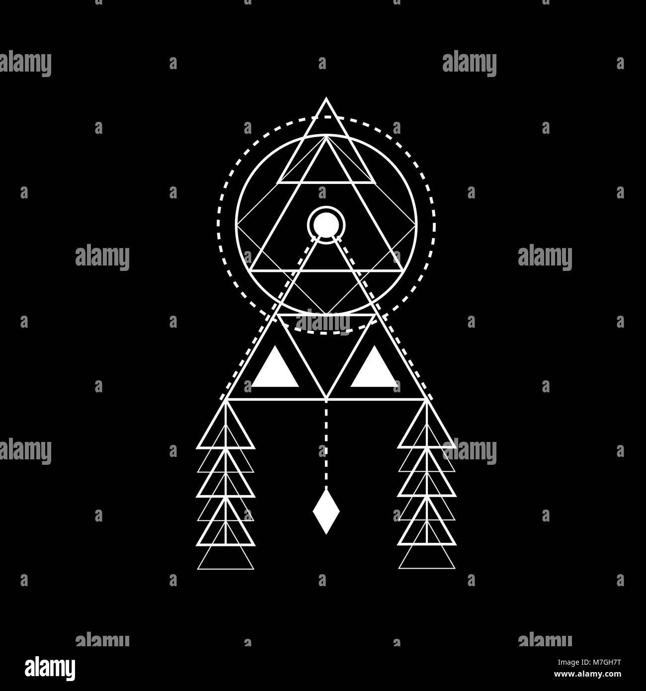 Sacred geometry forms. Magical totem. Alchemy, religion, philosophy ...