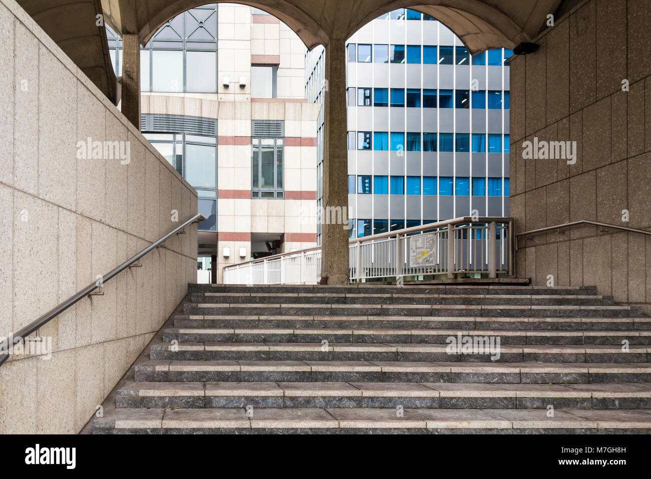 Steps to a raised walkway part of Guildhall extension by Richard ...