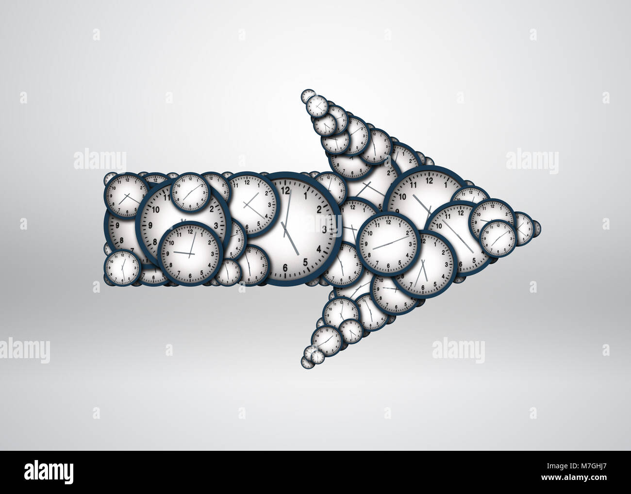 Time composed of arrows Stock Photo - Alamy