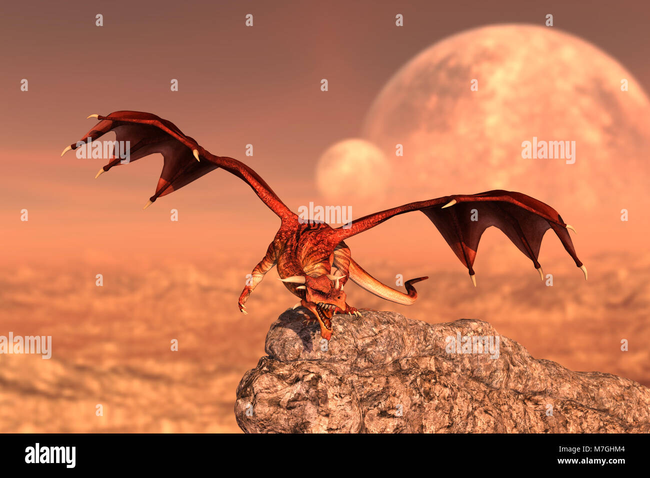 World of Dragon,3d rendering for book cover or book illustration Stock ...