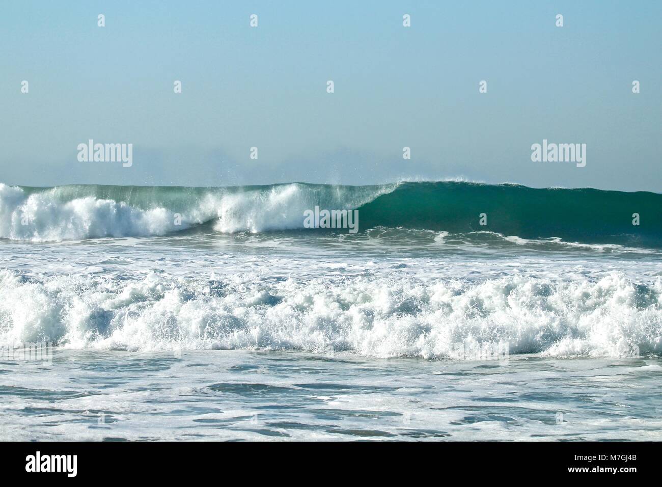 blue green waves in the ocean Stock Photo - Alamy