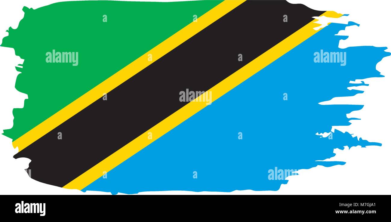 Tanzania flag on grunge Stock Vector Images - Alamy