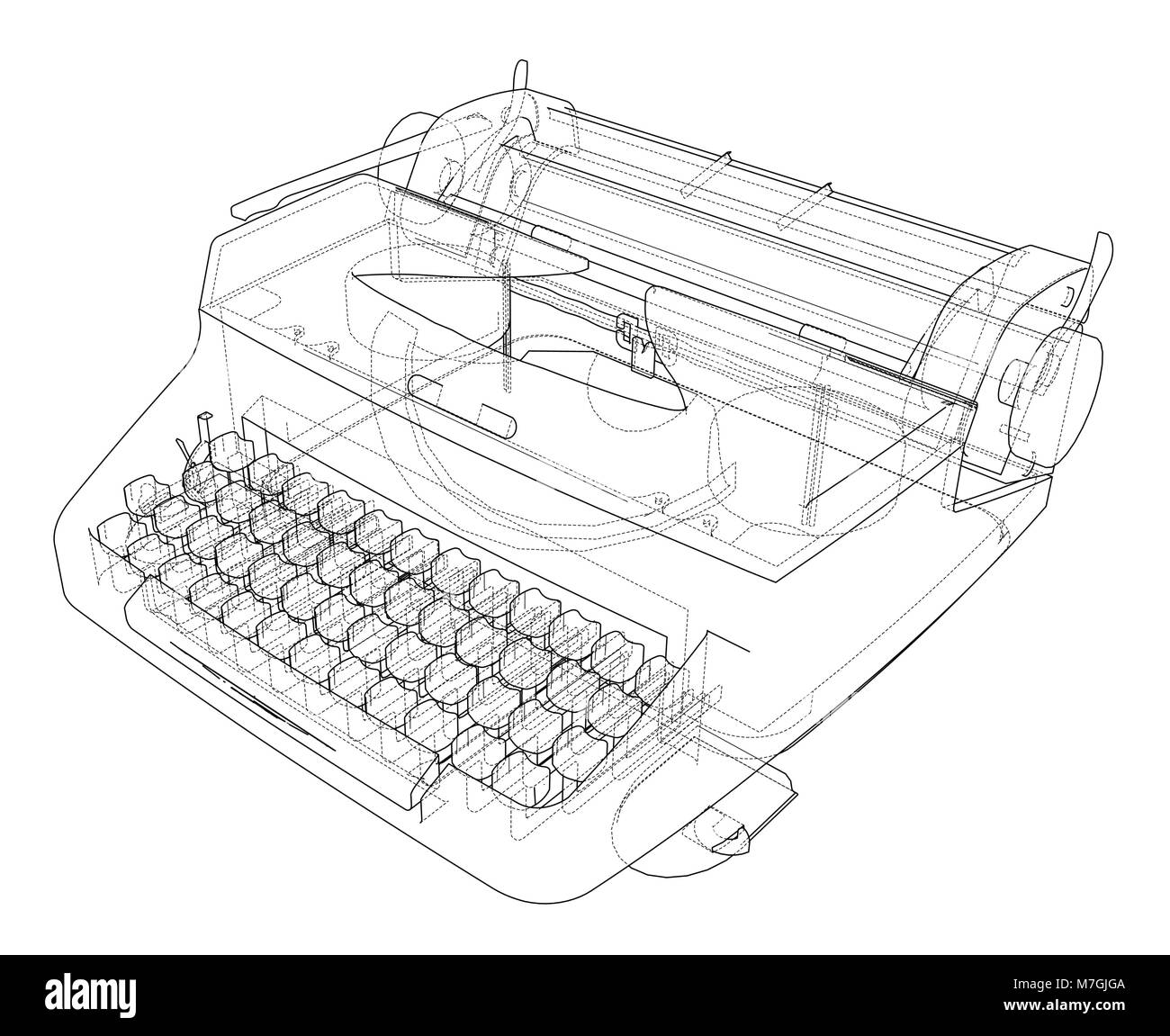 Concept of typewriter. Vector Stock Vector Image & Art - Alamy