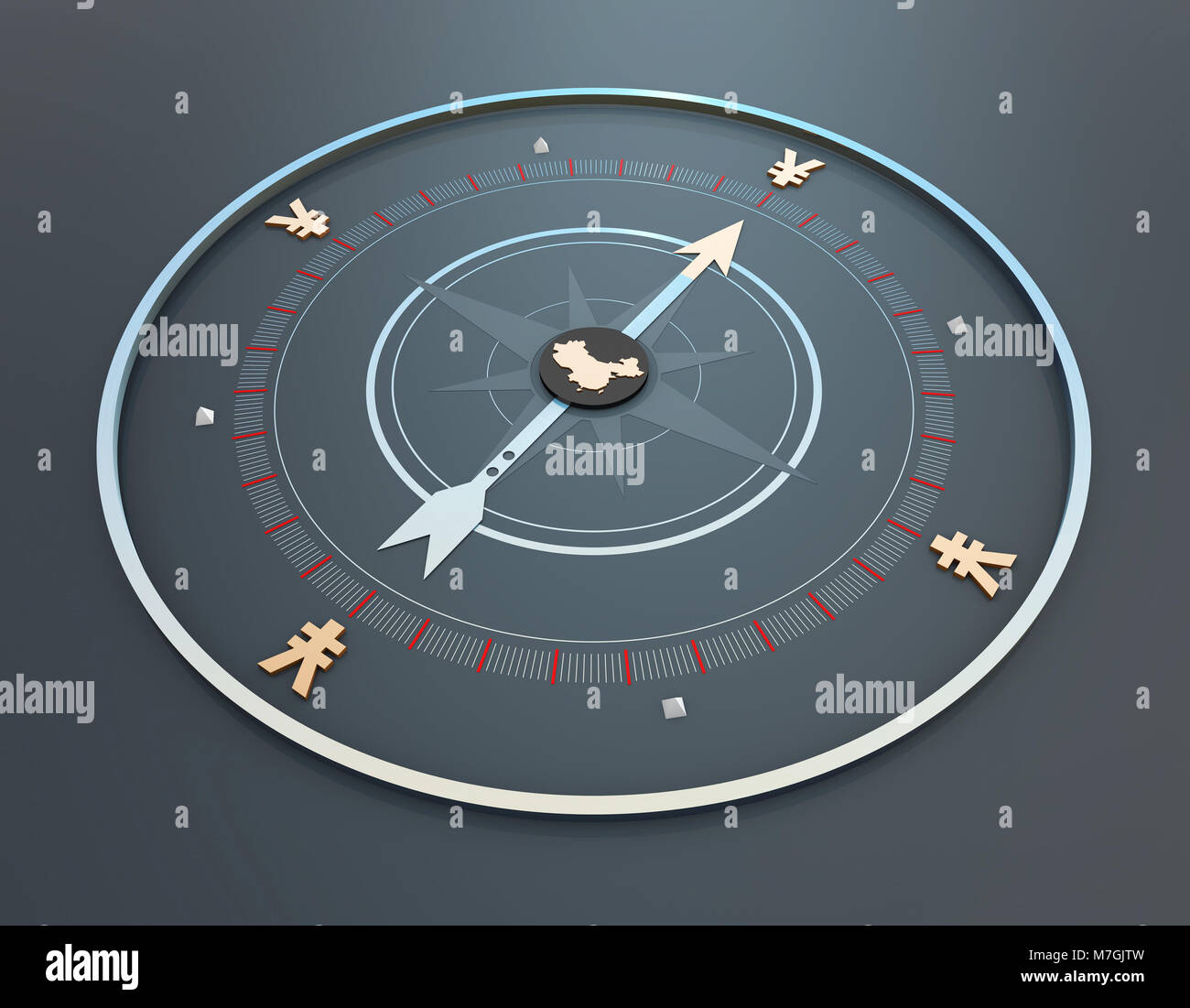 China map compass hi-res stock photography and images - Alamy