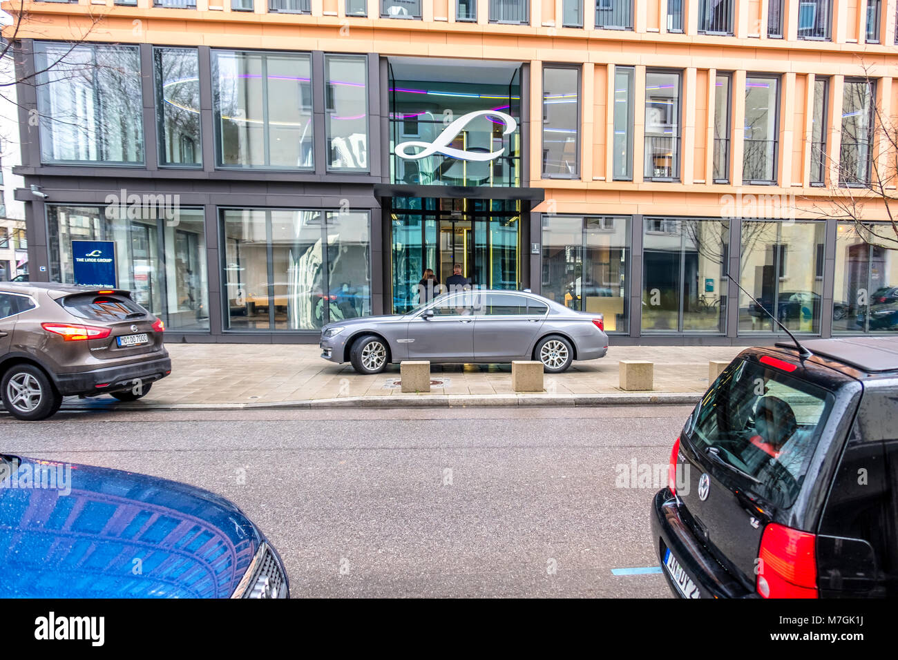 MUNICH / GERMANY - FEBRUARY 16 2018 : The Linde Group is a world ...