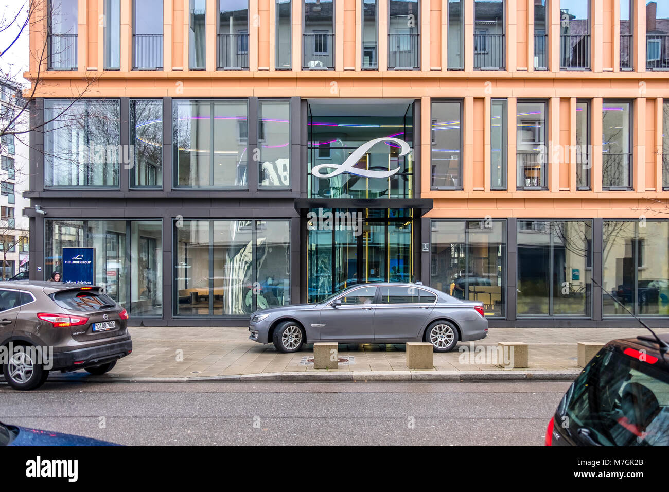MUNICH / GERMANY - FEBRUARY 16 2018 : The Linde Group is a world ...