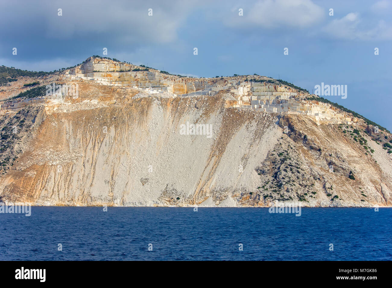 Marble quarry site in Greece Stock Photo - Alamy