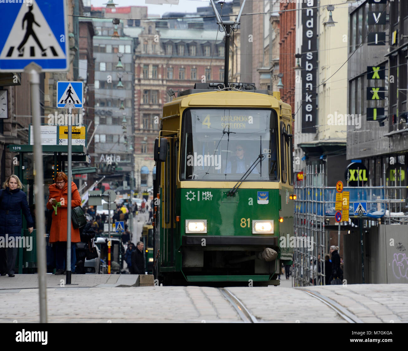 A tram in Helsinki, Finland Stock Photo - Alamy