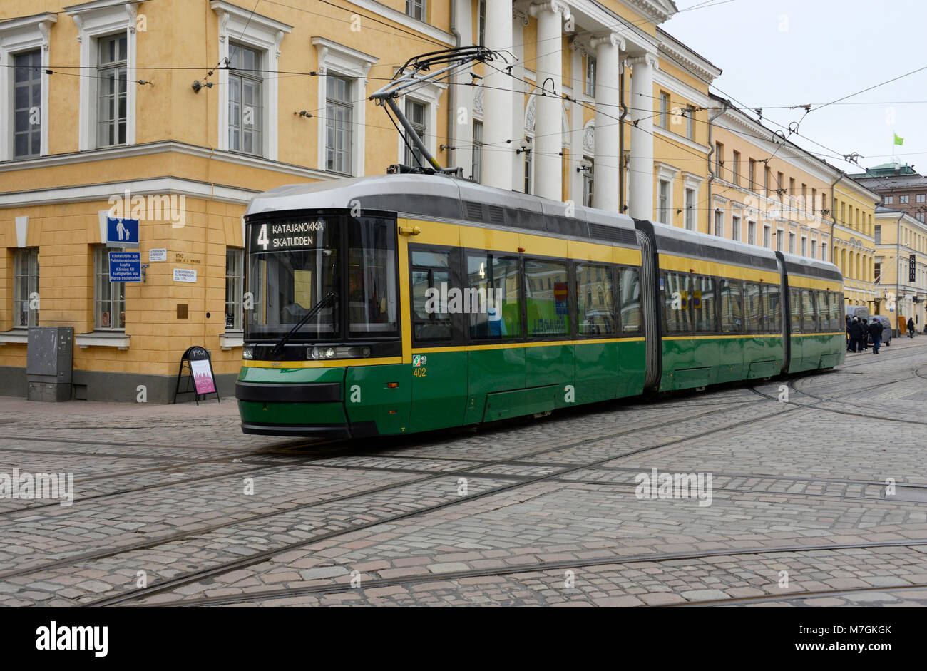 A tram in Helsinki, Finland Stock Photo - Alamy