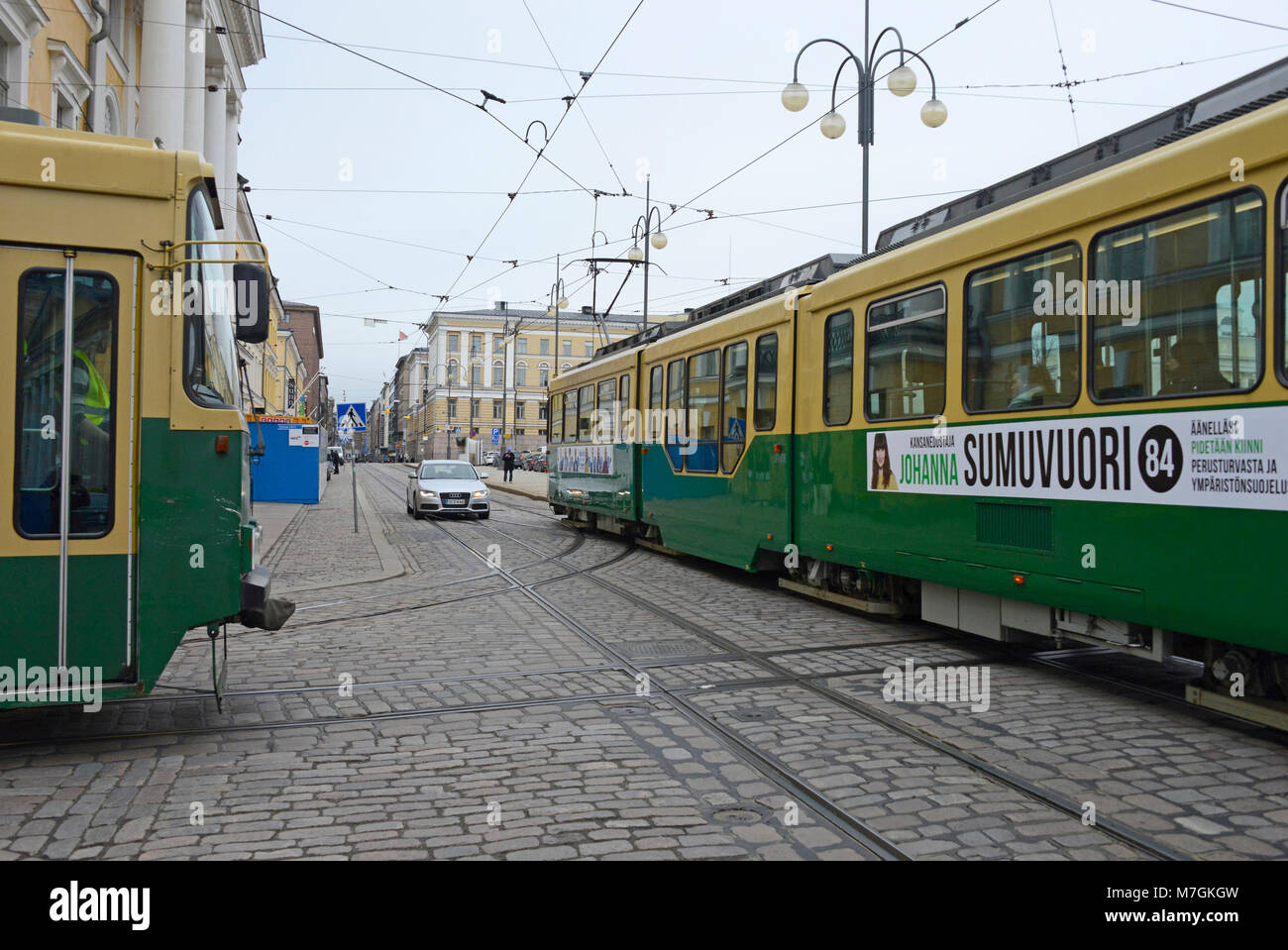 A tram intersection in Helsinki, Finland Stock Photo - Alamy