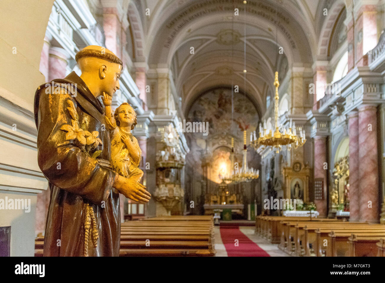 A statue in an old Lutheran Church Stock Photo - Alamy